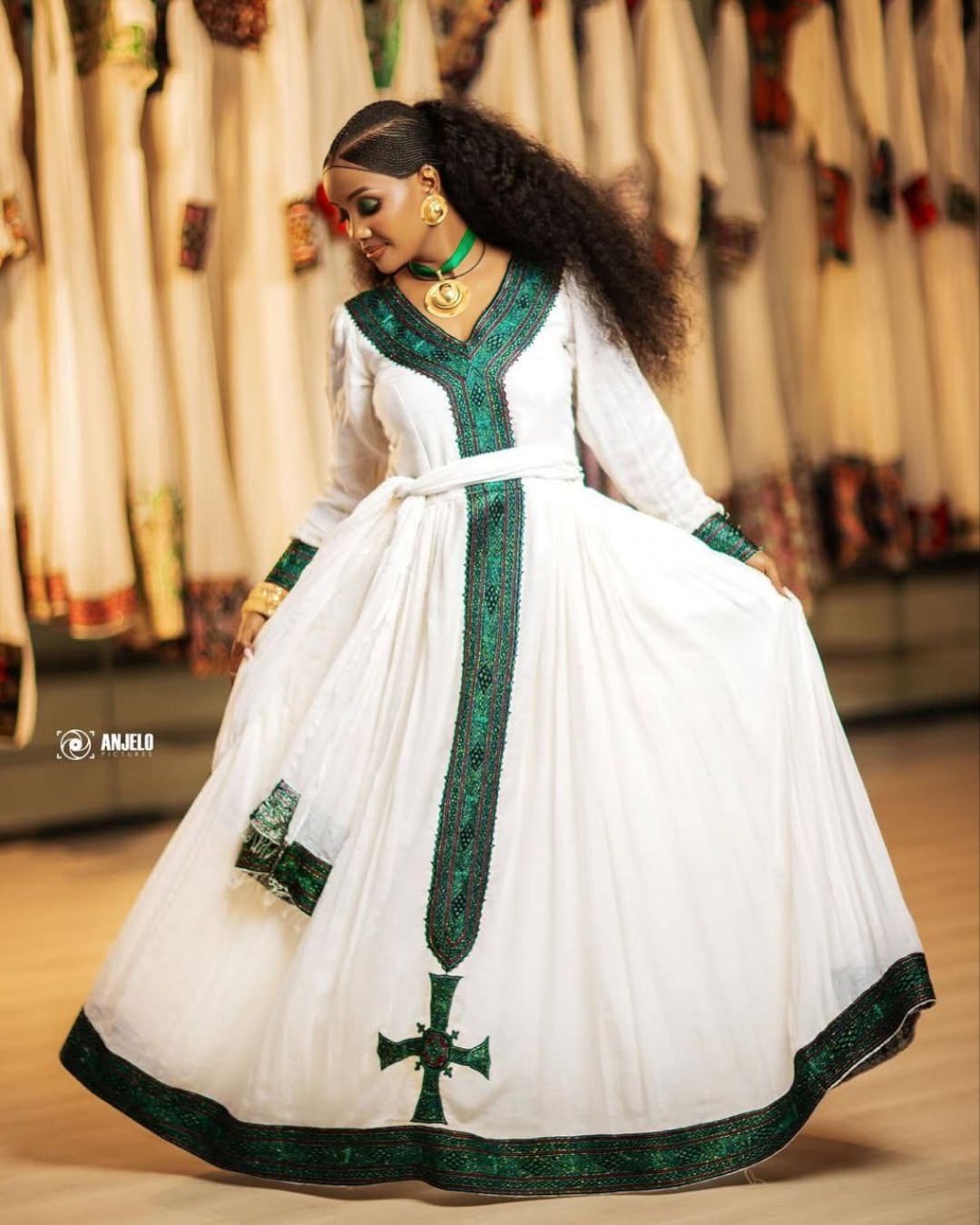 Ethiopian Cultural Dress, Zuria Habesha Tibeb, Ethiopian Traditional ...