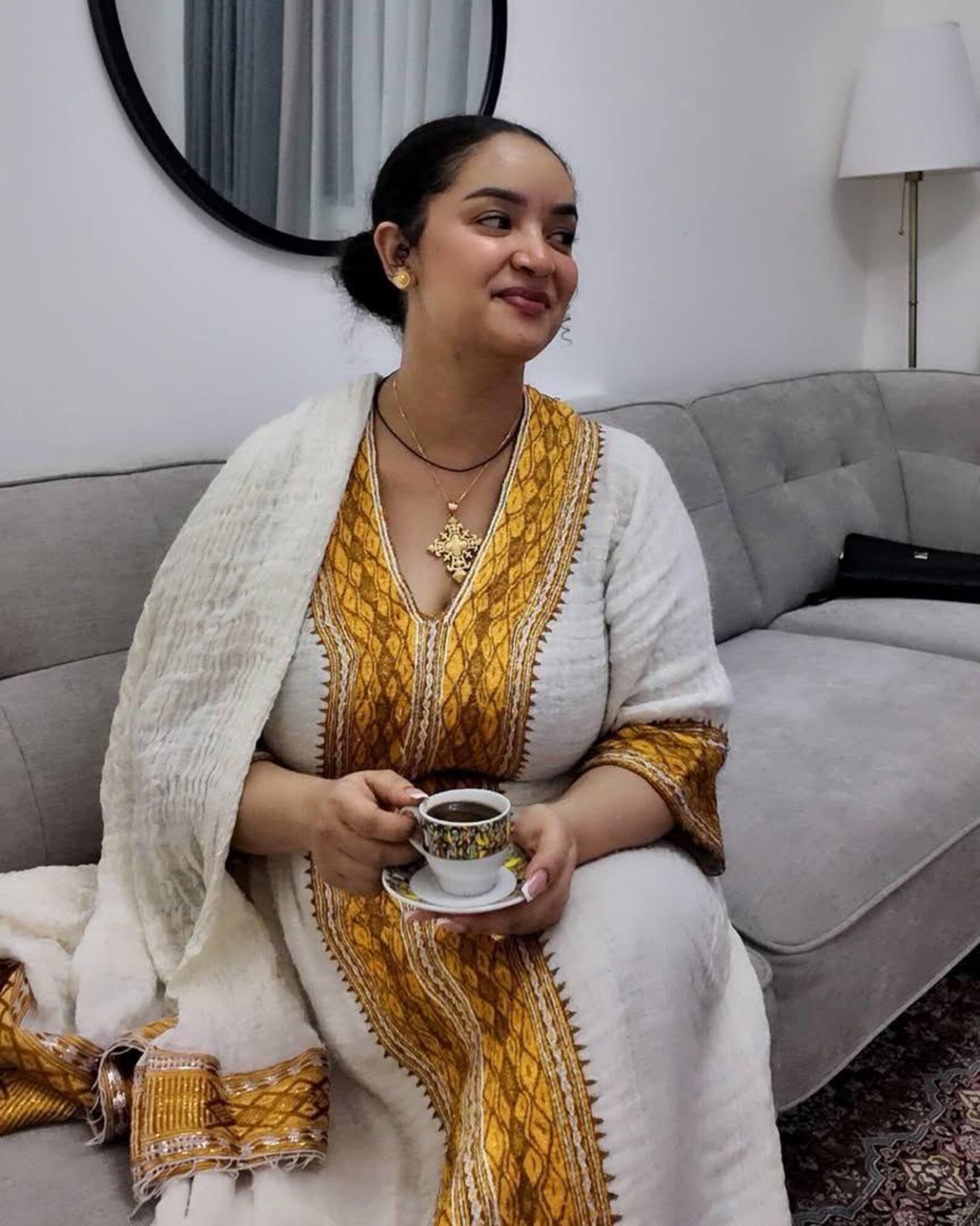 Ethiopian Cultural Dress, Zuria Habesha Tibeb, Ethiopian Traditional ...