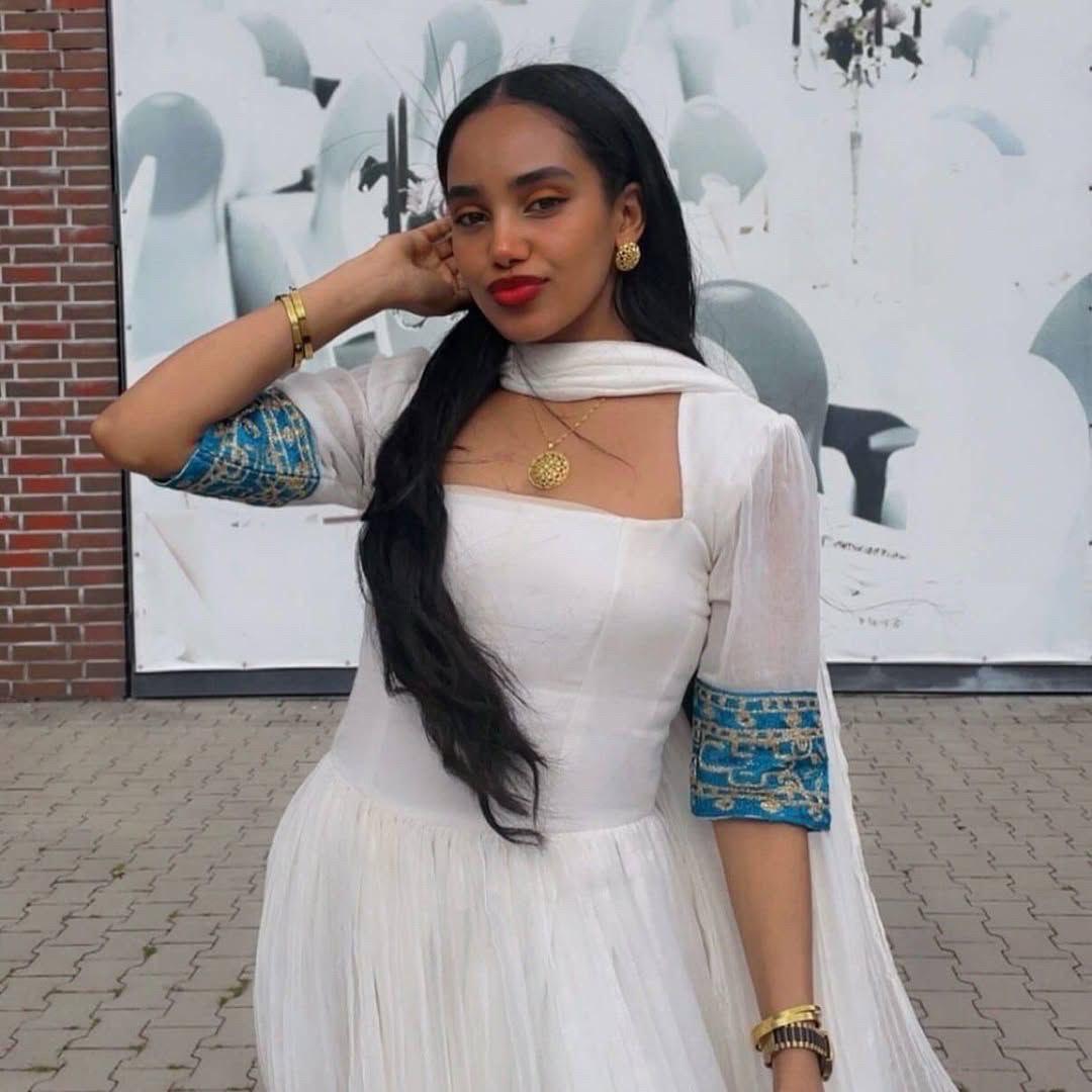 Ethiopian Cultural Dress, Zuria Habesha Tibeb, Ethiopian Traditional ...