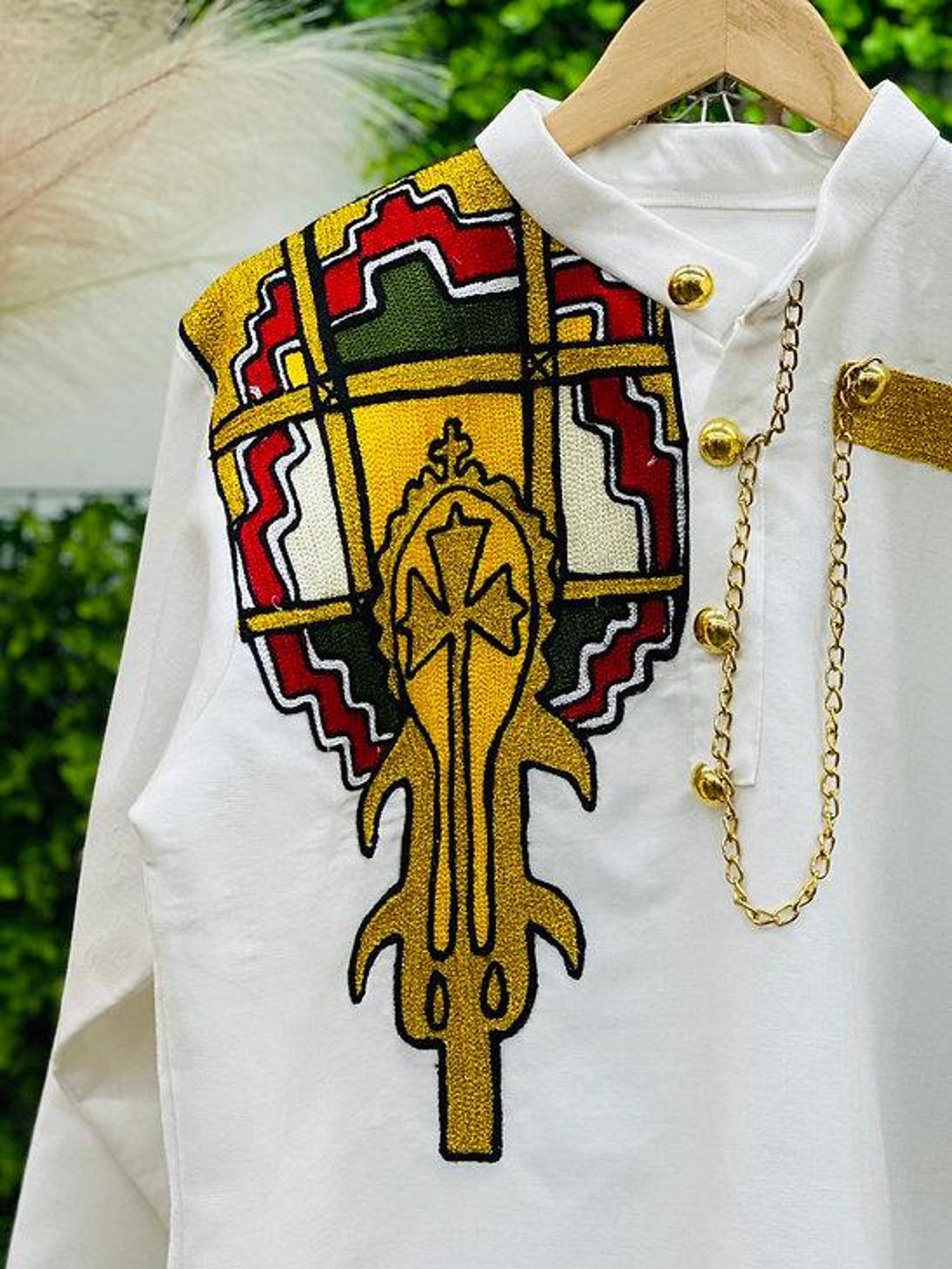New Handmade Ethiopian Men’s Tilet Shirt: Habesha Clothing, Traditional ...