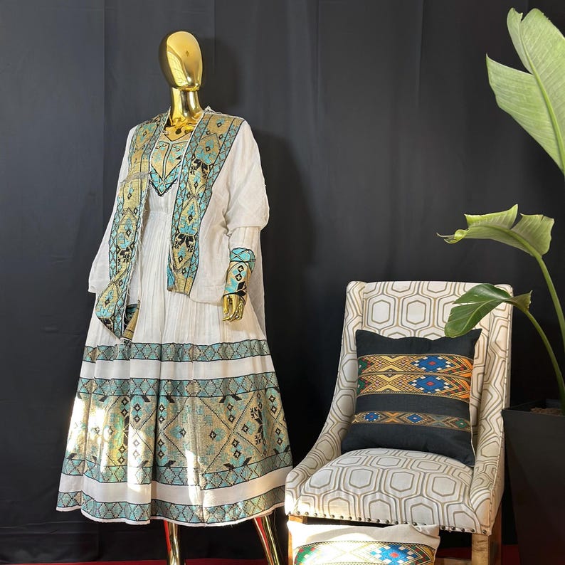 Ethiopian Cultural Dress, Zuria Saba Tibeb, Traditional Wedding Attire ...