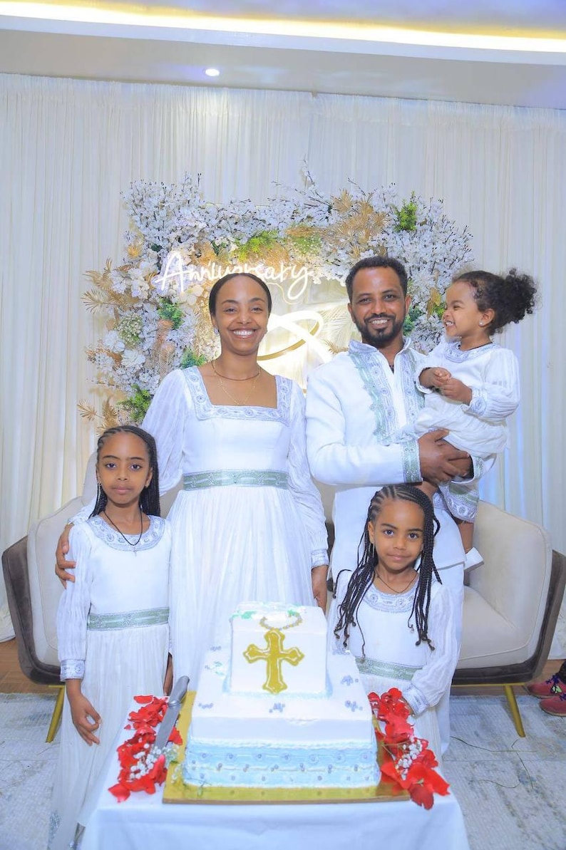 Family Habesha Clothing, New White Tilet, Eritrean and Ethiopian ...