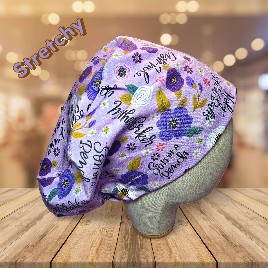 Sassy Swear Word Scrub Cap: Stretchy Cotton Knit Euro Pixie Hat or ...