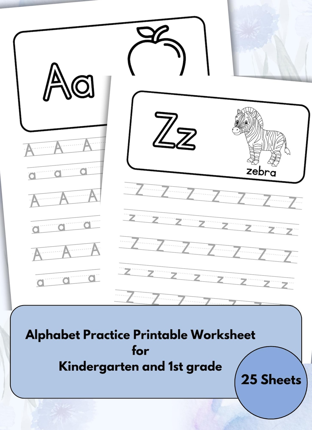 Alphabet Tracing Worksheets A-Z | Printable Learning Activity for Kids ...