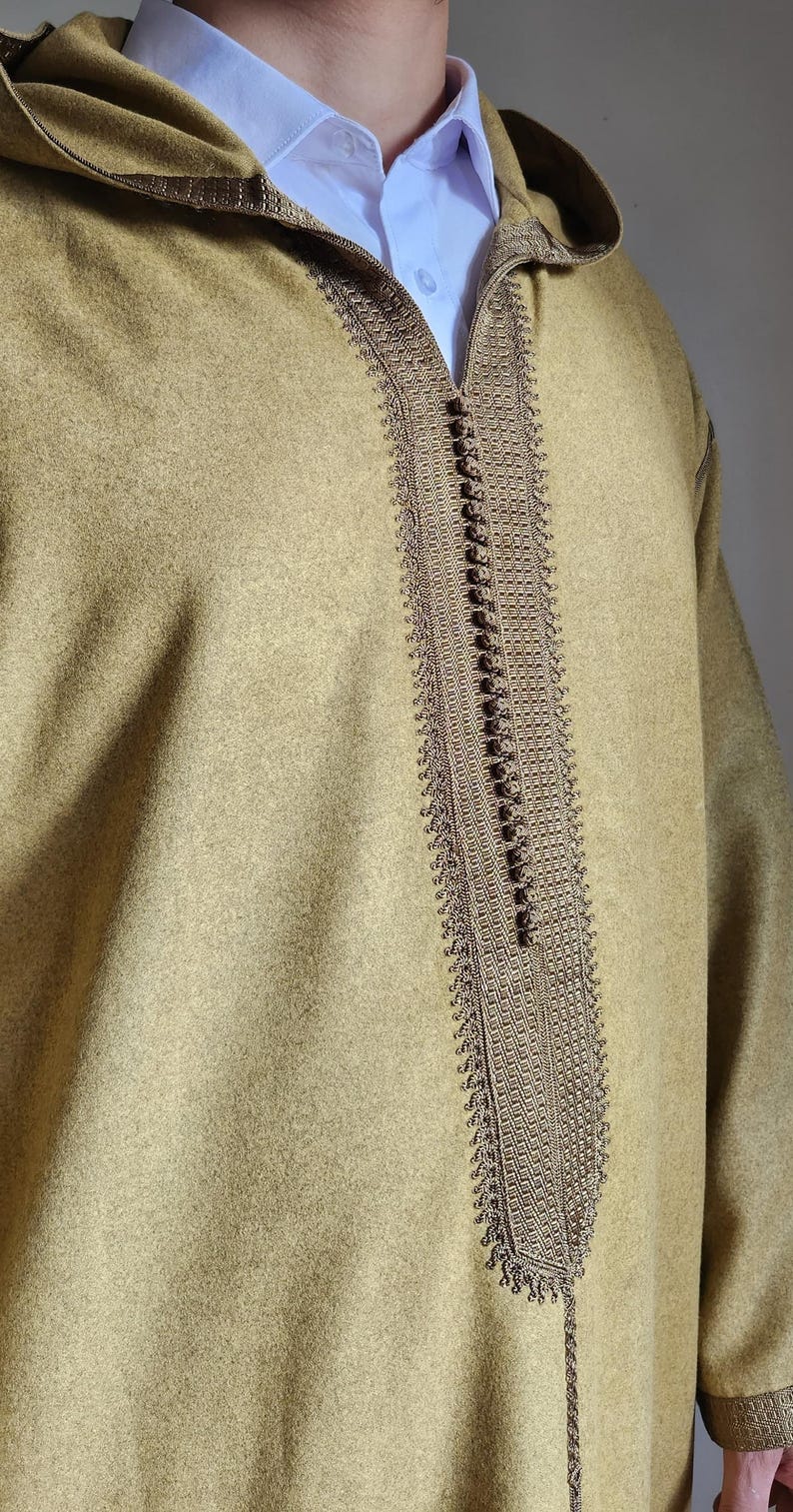 Moroccan Wool Djellaba, Thobe, Jubbah Jubba Jalaba, Hooded Islamic Robe ...