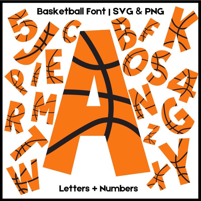 Basketball Font Download - Etsy