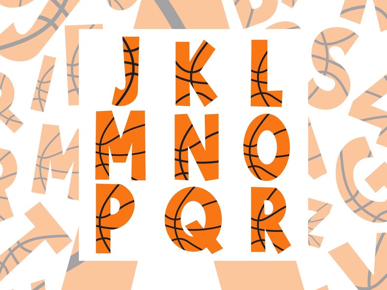 Basketball Letters & Numbers SVG PNG, Ball Letters, Sports Alphabet ...