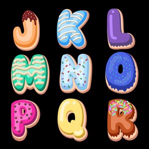 Cookie Font SVG PNG, Sweets Letters, Donuts Numbers, Sweet Alphabet ...
