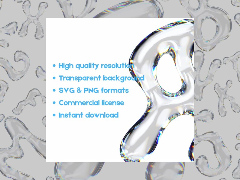 Transparent Letters, Numbers & Punctuation SVG PNG, Water Alphabet ...