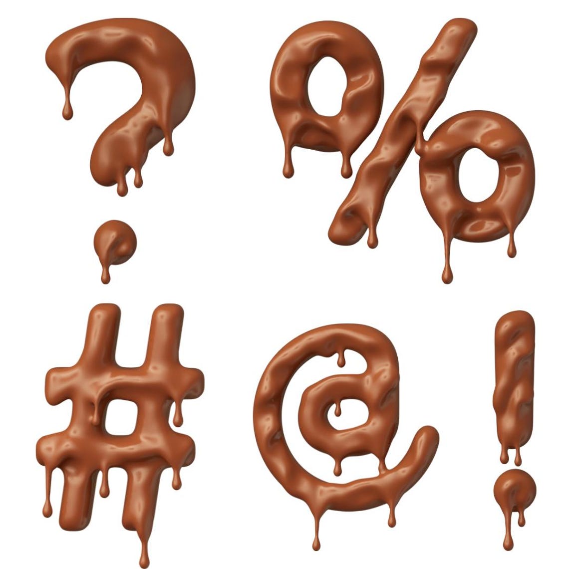 3D Chocolate Font SVG PNG, Cholocalte Dripping Letters, Chocolate ...
