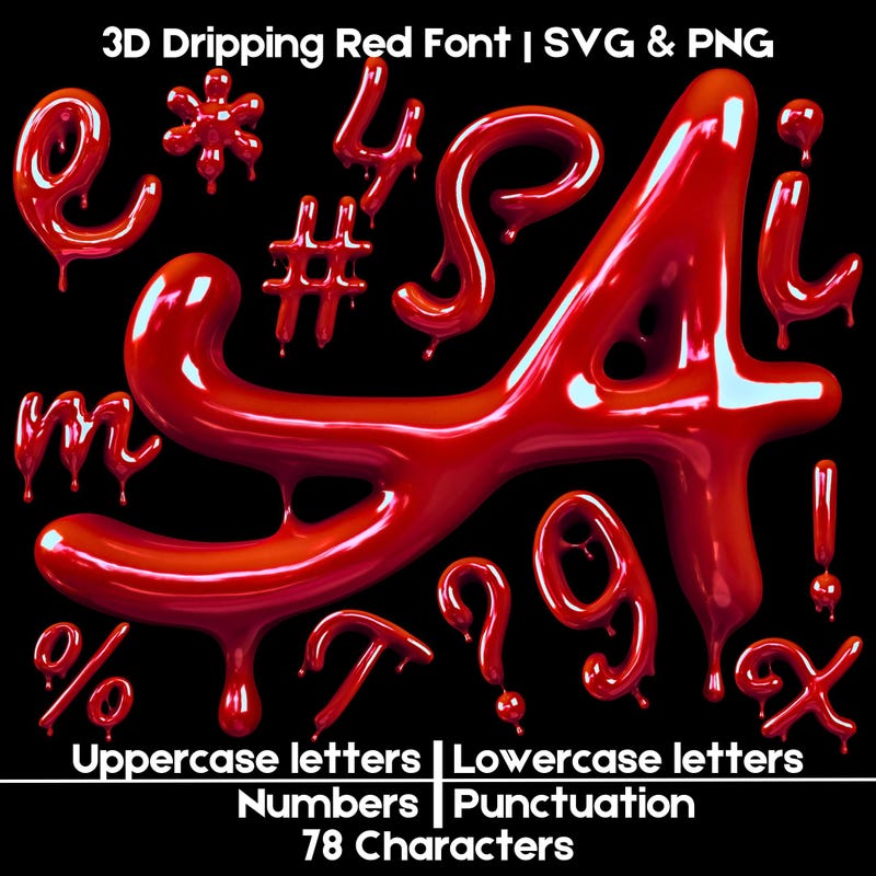 Dripping Letters - Etsy