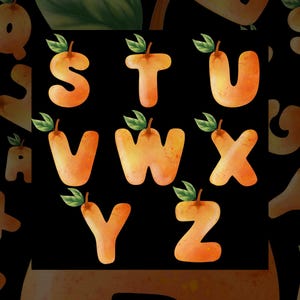 Peach Font: 3D Orange Letters Alphabet (SVG, PNG) - Etsy