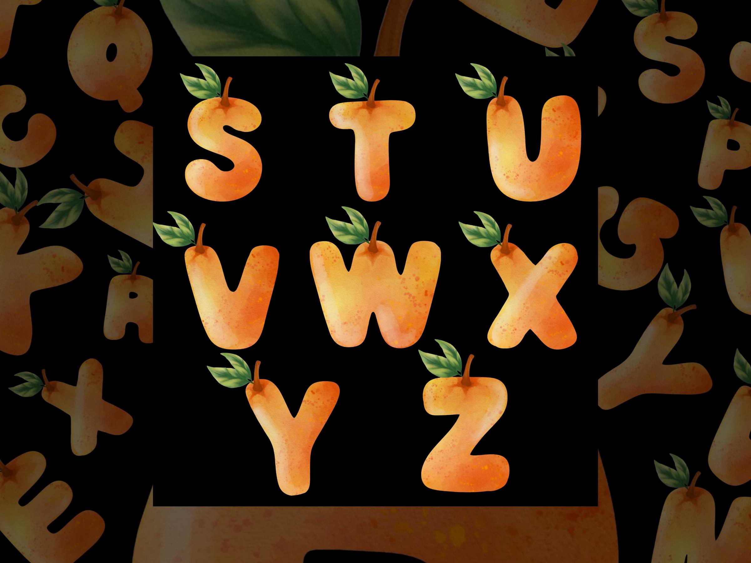 Peach Font: 3D Orange Letters Alphabet (SVG, PNG) - Etsy
