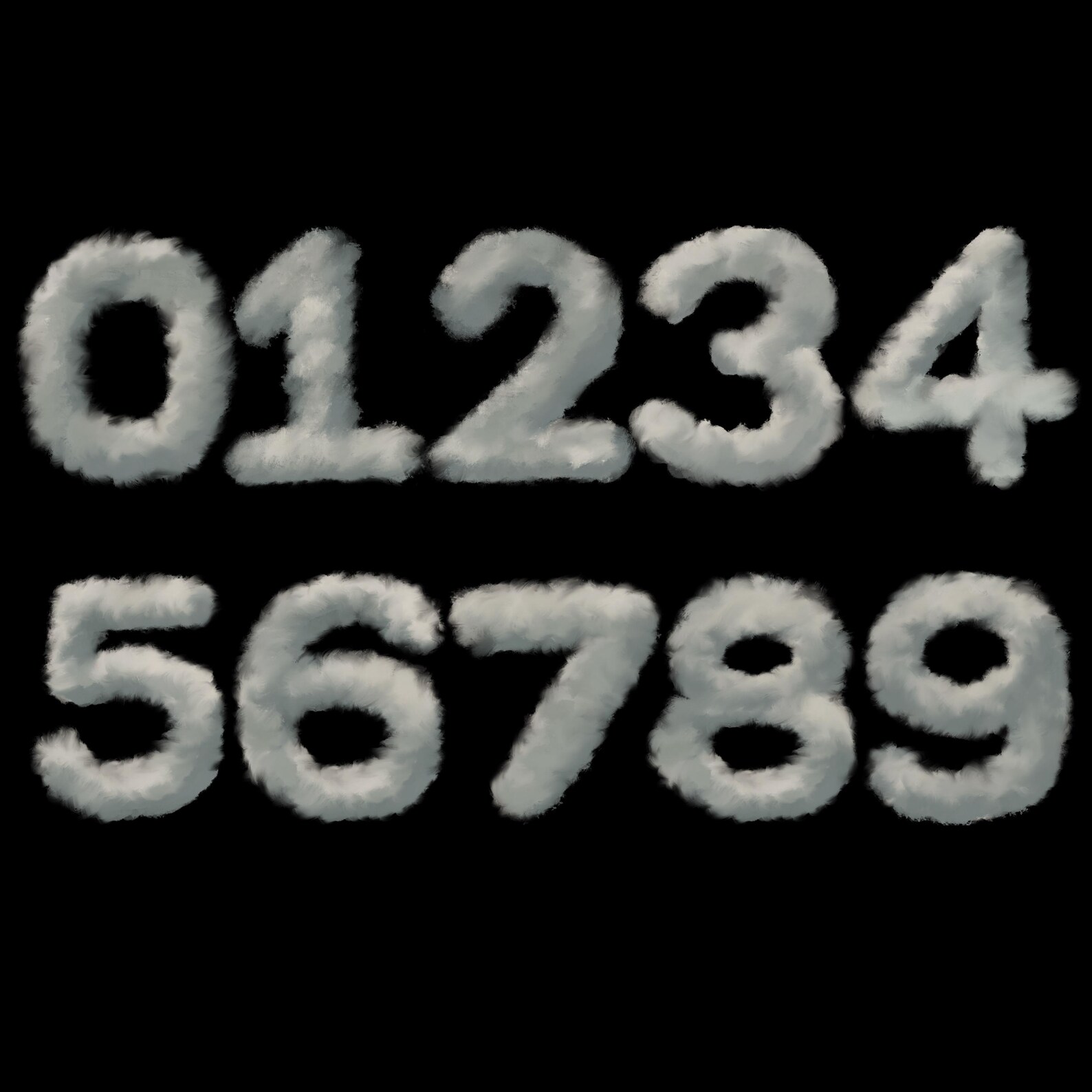 3D Cloud Font SVG PNG, Cloud Letters, Cloud Numbers, Cloudy Alphabet ...