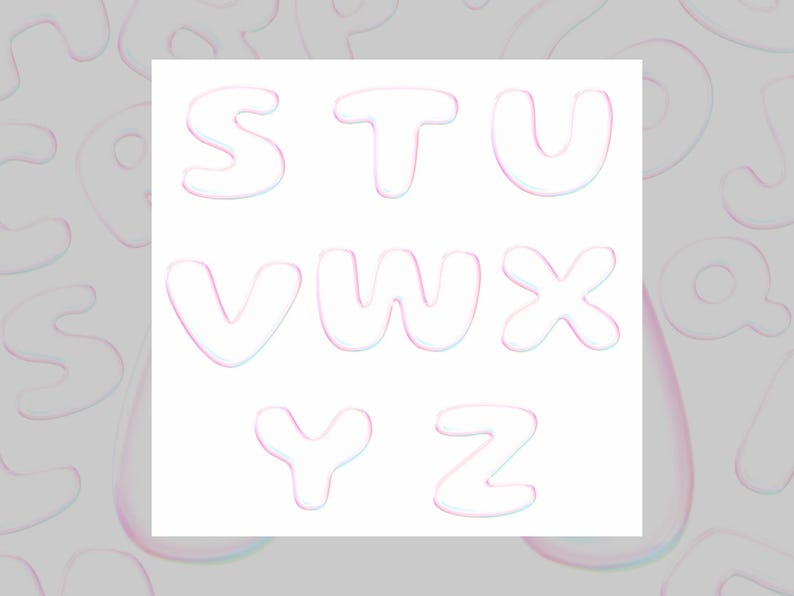 Transparent Letters & Numbers SVG PNG, Water Alphabet, Melting Letters ...