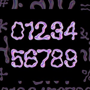 Metallic Liquid Font: Chrom Alphabet SVG PNG - Etsy
