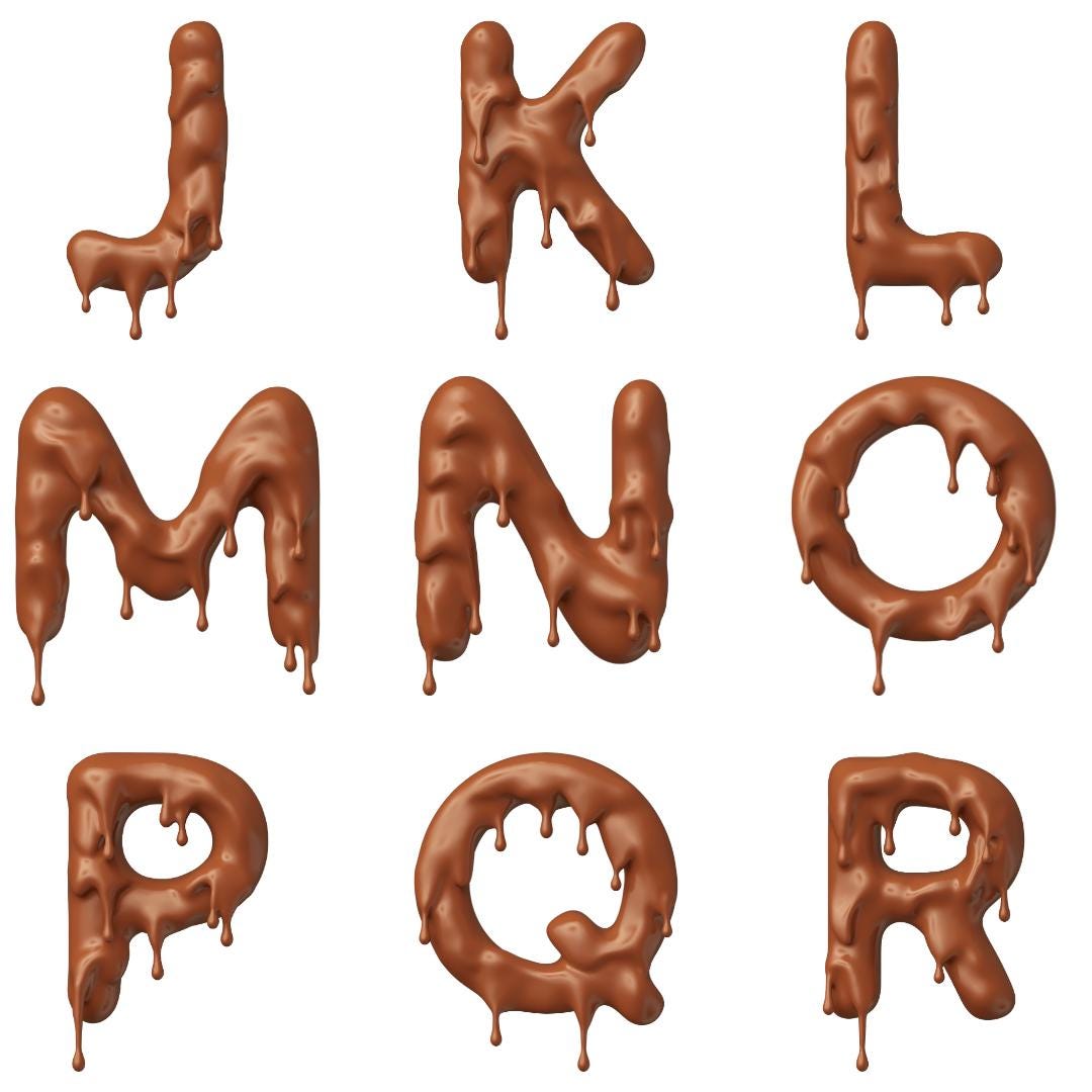 3D Chocolate Font SVG PNG, Cholocalte Dripping Letters, Chocolate ...