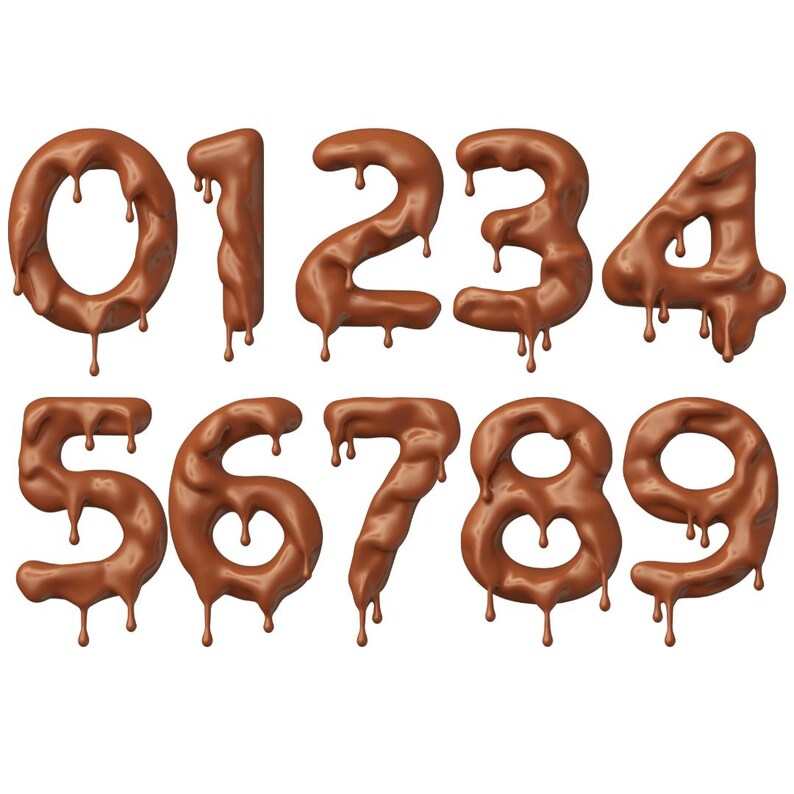 3D Chocolate Font SVG PNG, Cholocalte Dripping Letters, Chocolate ...