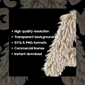 Fur Letters & Numbers SVG PNG, Beige Fluffy Font, Furry Alphabet, Faux ...