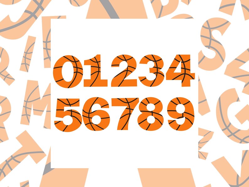Basketball Letters & Numbers SVG PNG, Ball Letters, Sports Alphabet ...