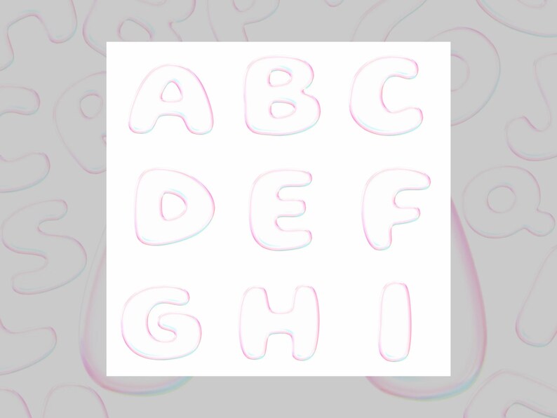 Transparent Letters & Numbers SVG PNG, Water Alphabet, Melting Letters ...