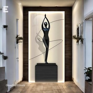 Modern Abstract Figure LED Wall Lamp: Dimmable Art Deco Lighting - Etsy