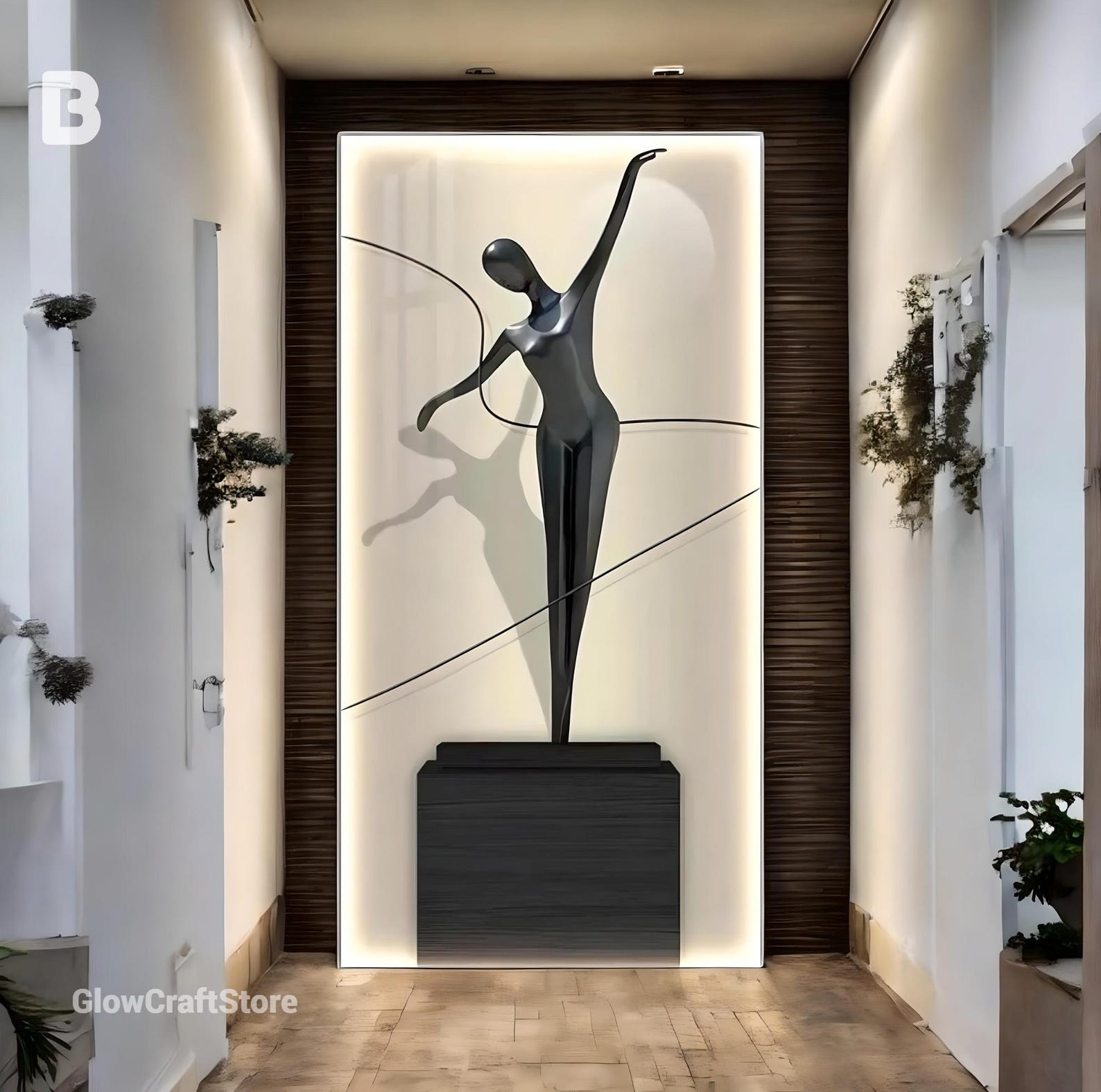 Modern Abstract Figure LED Wall Lamp: Dimmable Art Deco Lighting - Etsy