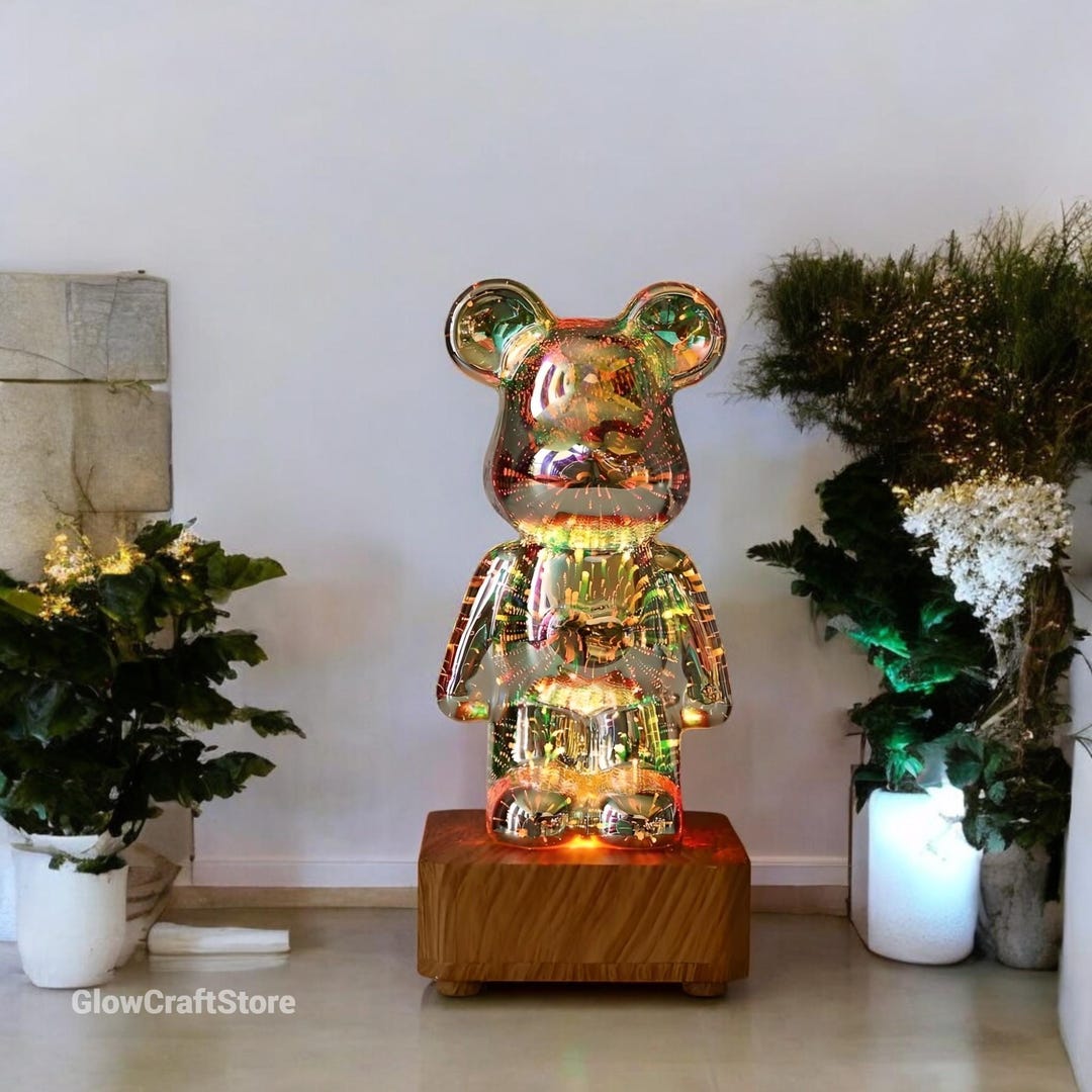 Custom LED 3D Bear Fireworks Night Light | USB Room Decoration | 7 ...