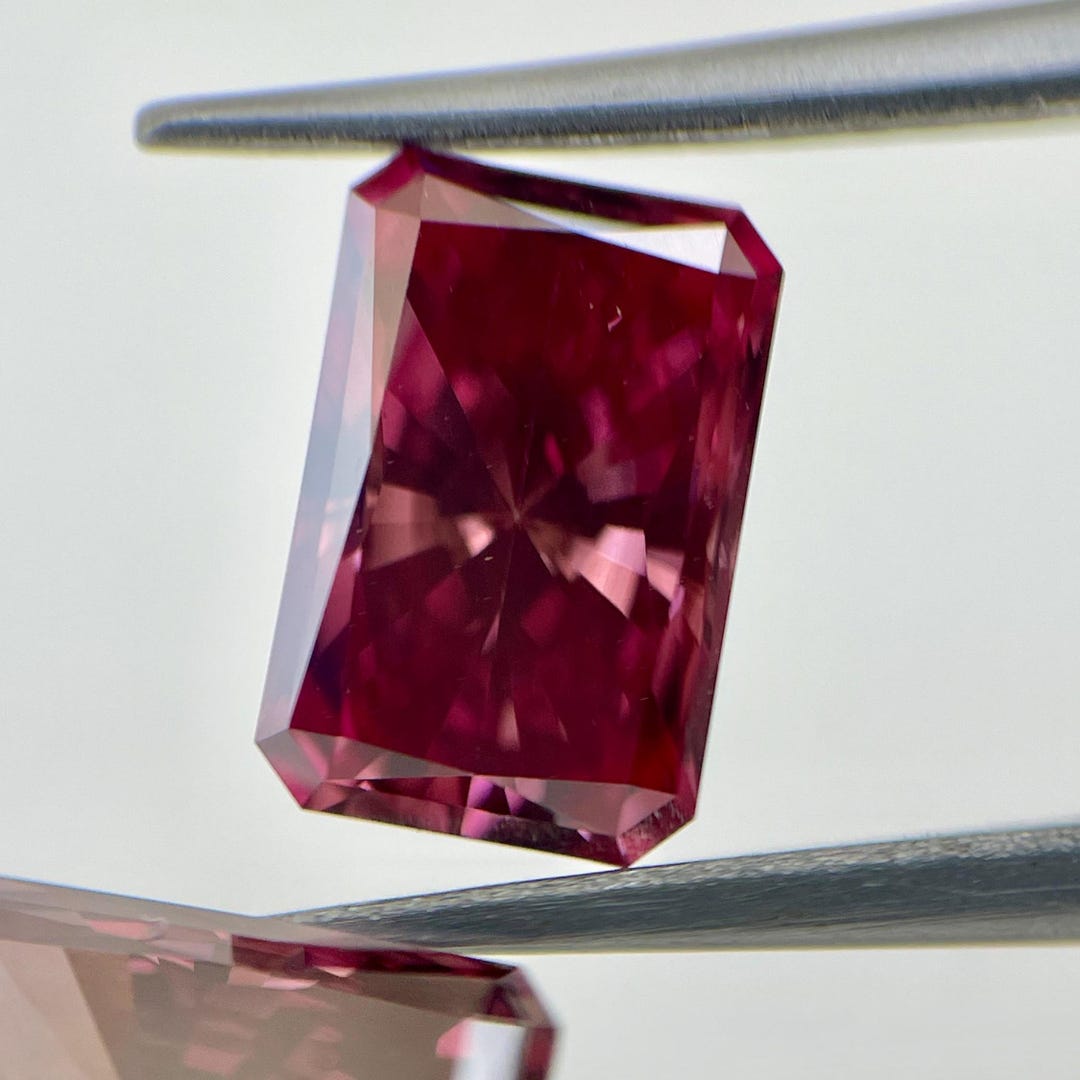 Rare Radiant Cut Deep Pink Lab-grown Diamond | 2.00ct Approx Custom ...