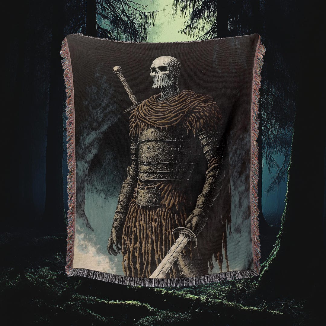 Gothic Skeleton Blanket, Skeleton Tapestry - Etsy