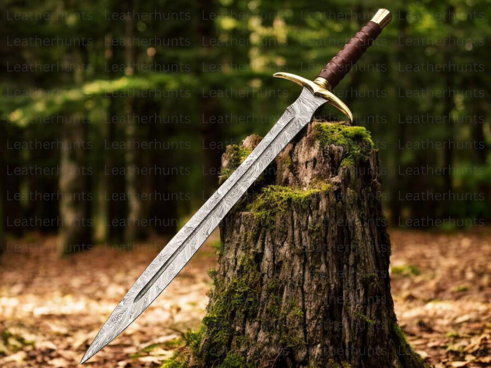 Real Damascus Steel Sword , Viking Sword ,fantasy Swords, Full Tang ...