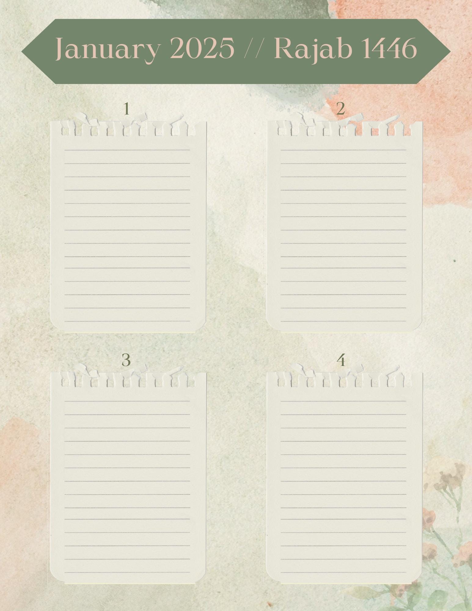 2025 Shia Islamic Hijri and English Calendar iPad Version - Etsy