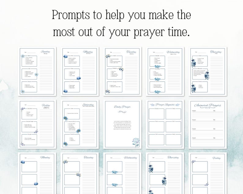 Prayer Journal Printable: Cultivate Daily Devotion & Organization, Printable Prayer Journal ...