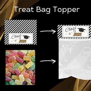 Graduation Treat Bag Toppers - Set of 2 Unique Designs, Graduation ...