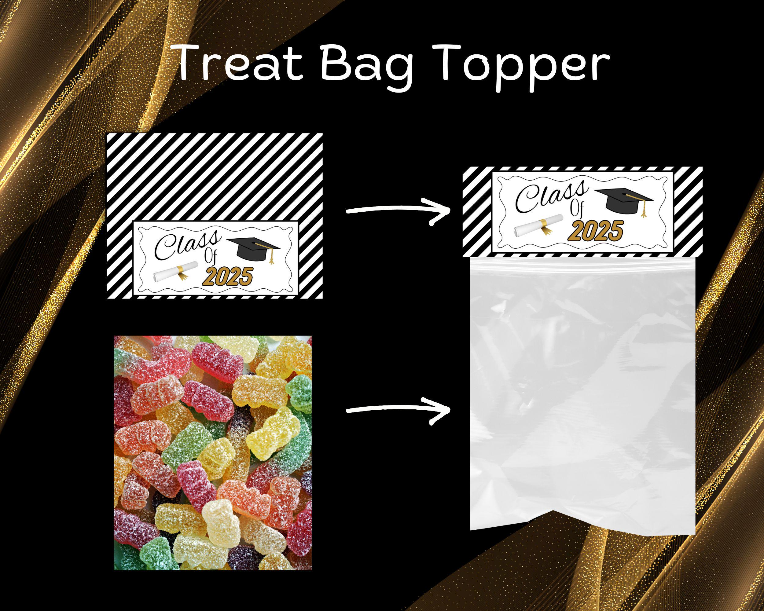 Graduation Treat Bag Toppers - Set of 2 Unique Designs, Graduation ...