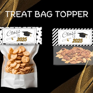 Graduation Treat Bag Toppers - Set of 2 Unique Designs, Graduation ...