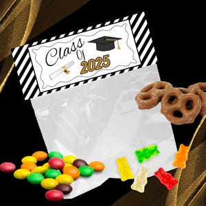 Graduation Treat Bag Toppers - Set of 2 Unique Designs, Graduation ...