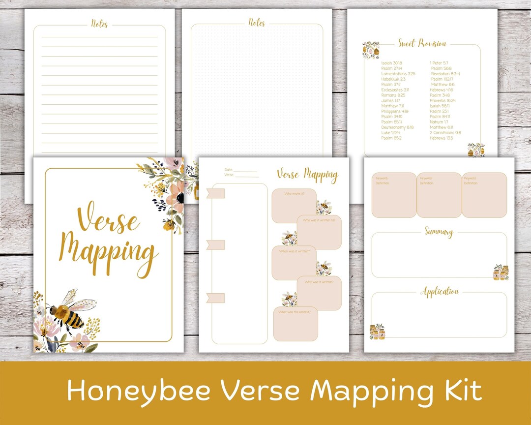 Honeybee Verse Mapping Kit | Bible Study Guide | Sweet Provision ...