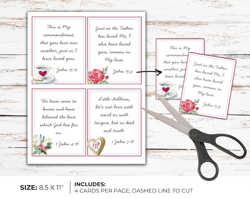 Valentine Scripture Cards Printable | Love Bible Verse Cards ...