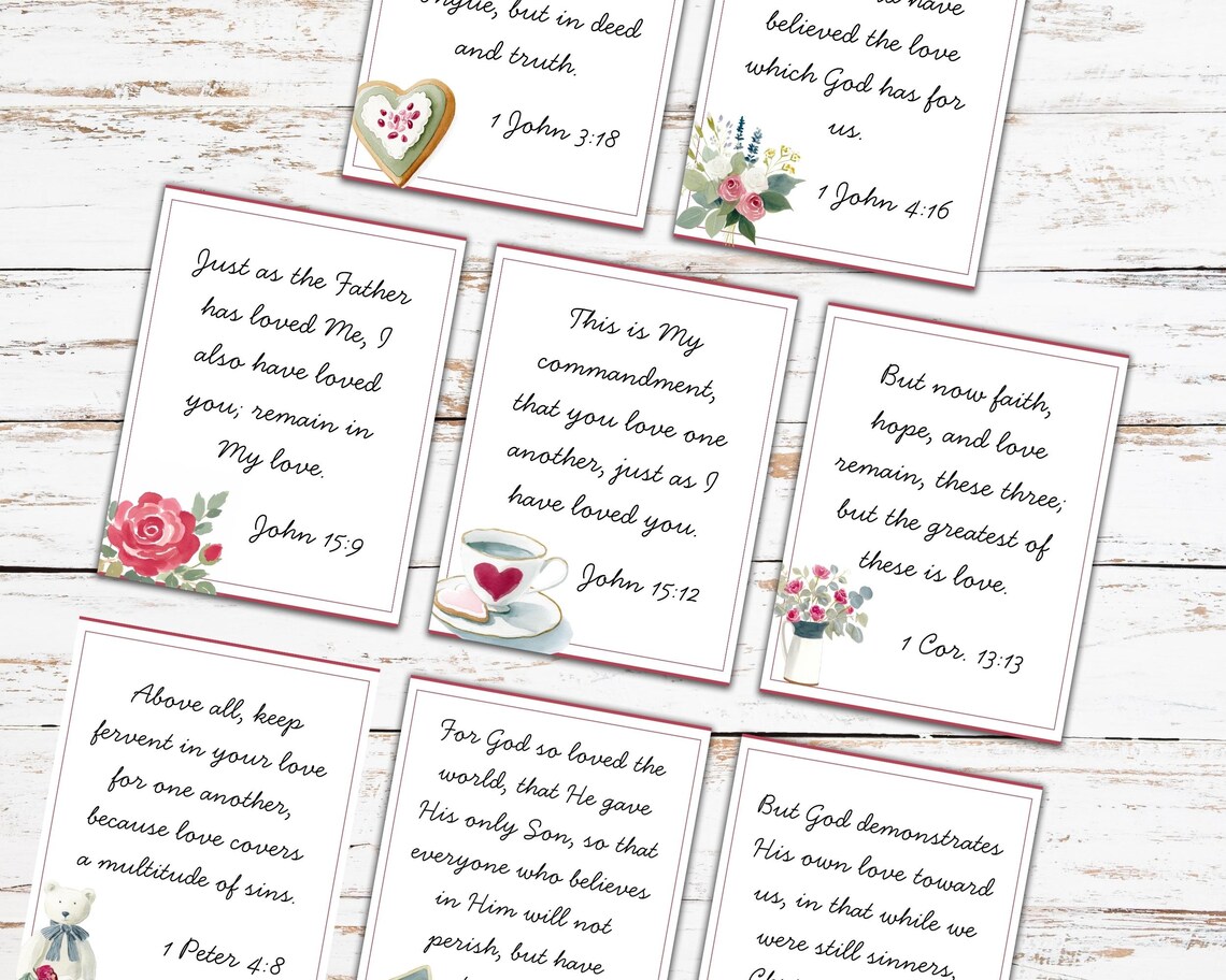 Valentine Scripture Cards Printable | Love Bible Verse Cards ...