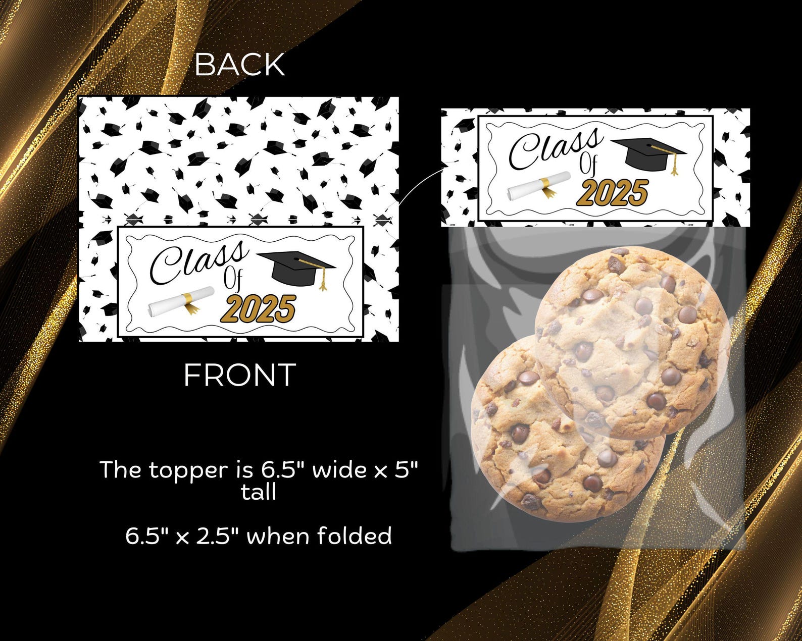 Graduation Treat Bag Toppers - Set of 2 Unique Designs, Graduation ...