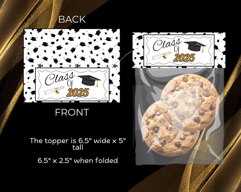 Graduation Treat Bag Toppers - Set of 2 Unique Designs, Graduation ...