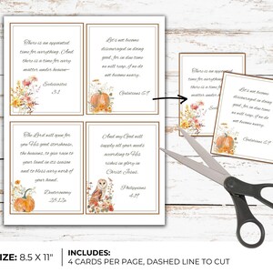 Fall Scripture Cards Printable | Autumn Bible Verse Cards | Christian ...