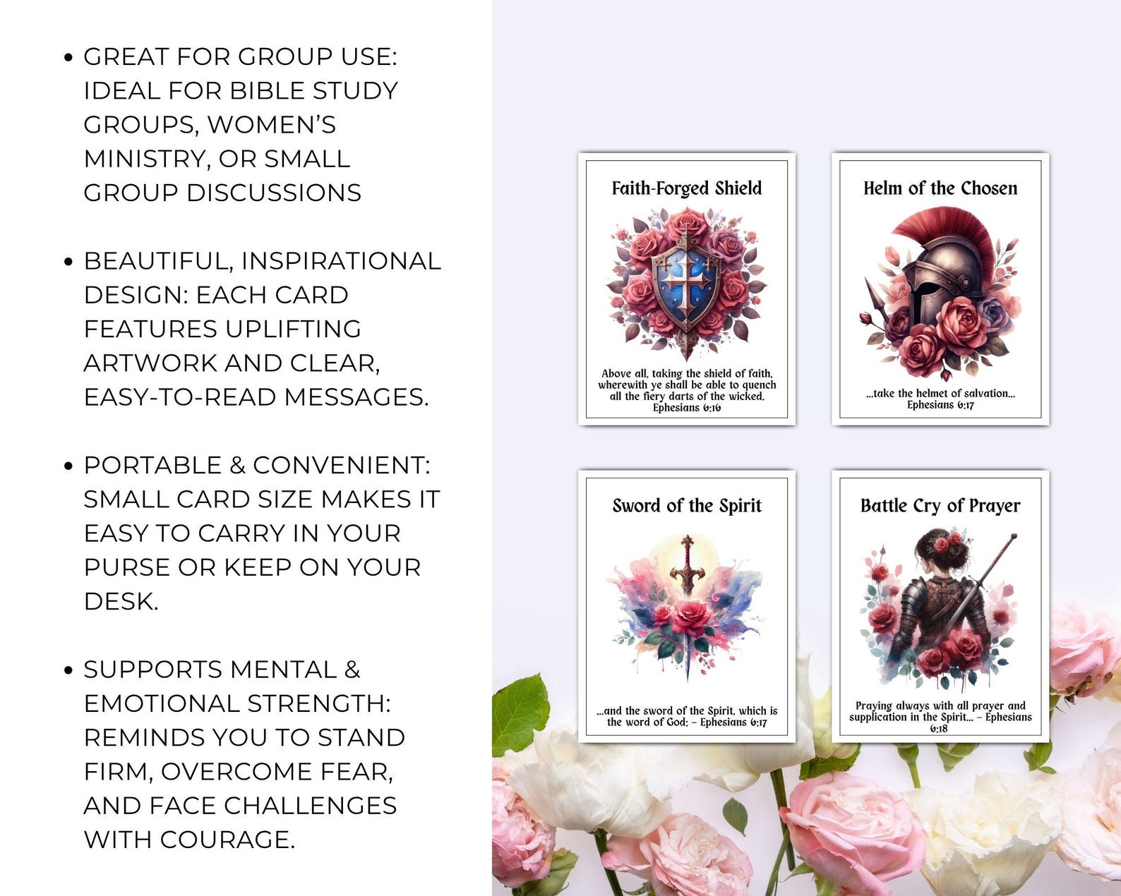 Armor of God Devotional Cards for Women, Armor of God Artwork, Put on ...