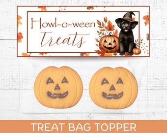 Howl-o-ween Treat Bag Topper, Halloween Dog Treat Bags, Howloween, Howl ...