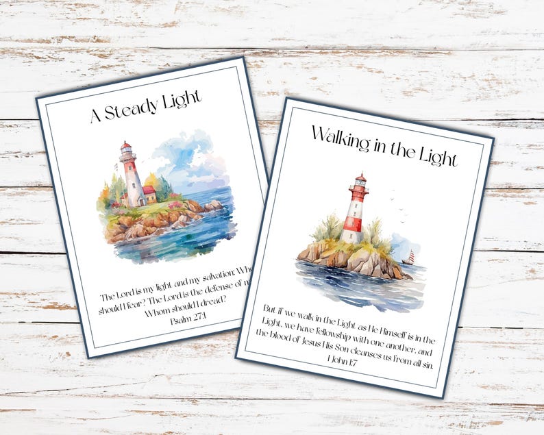 Guiding Light Devotional Cards Printable | Christian Encouragement ...