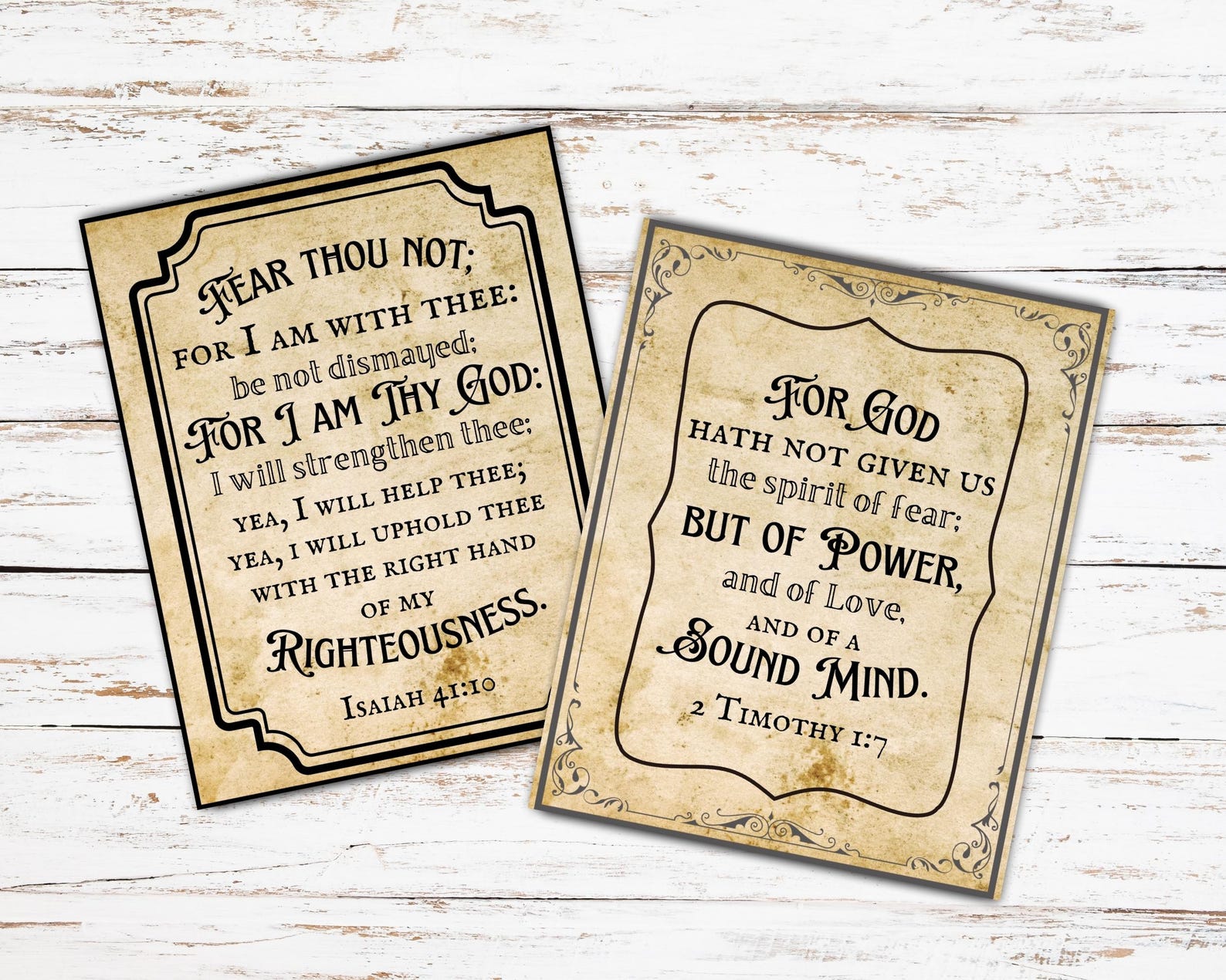 Vintage Scripture Verse Cards KJV – Antique Label Style Printable ...