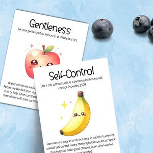 Fruit of the Spirit Devotional Flashcards for Kids, Children's Bible ...