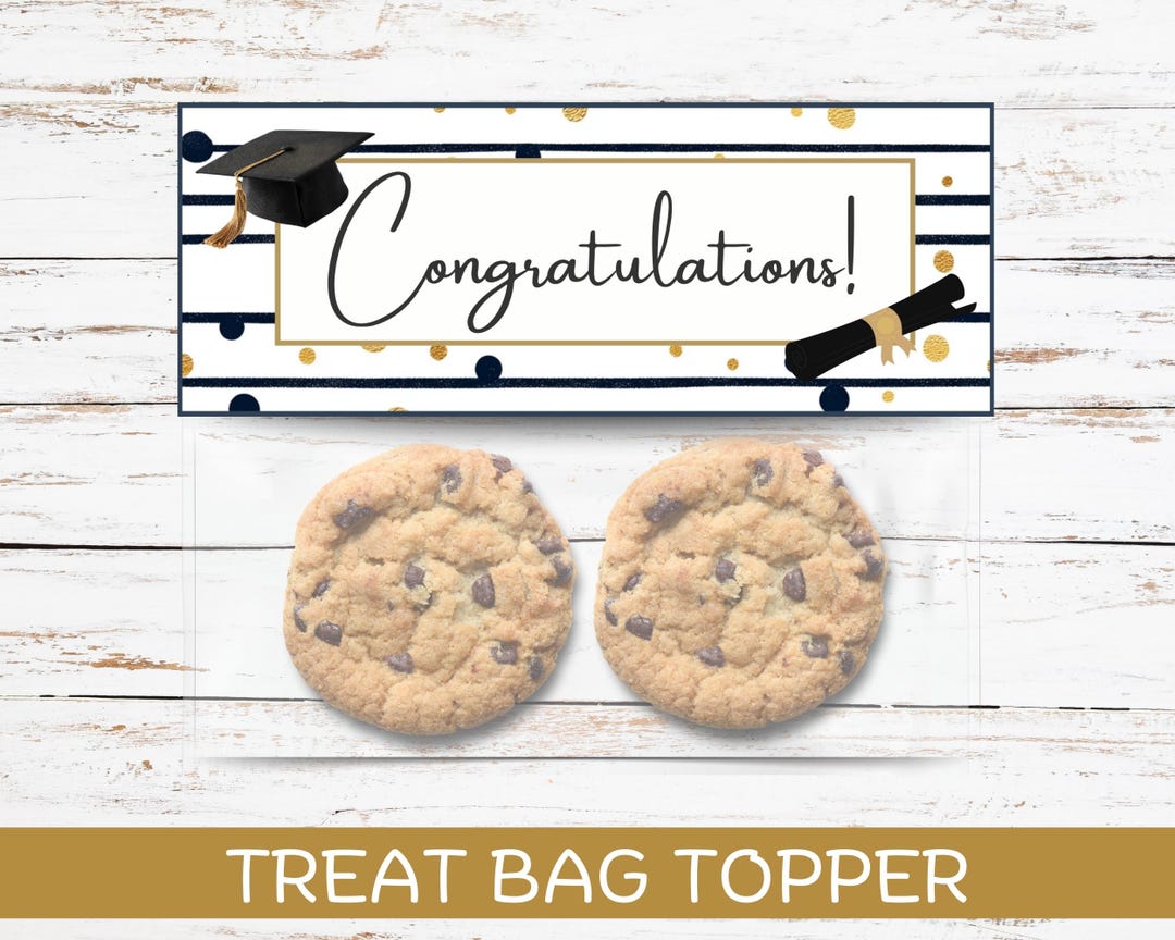 Graduation Treat Bag Toppers - Celebration Favor Designs (digital ...
