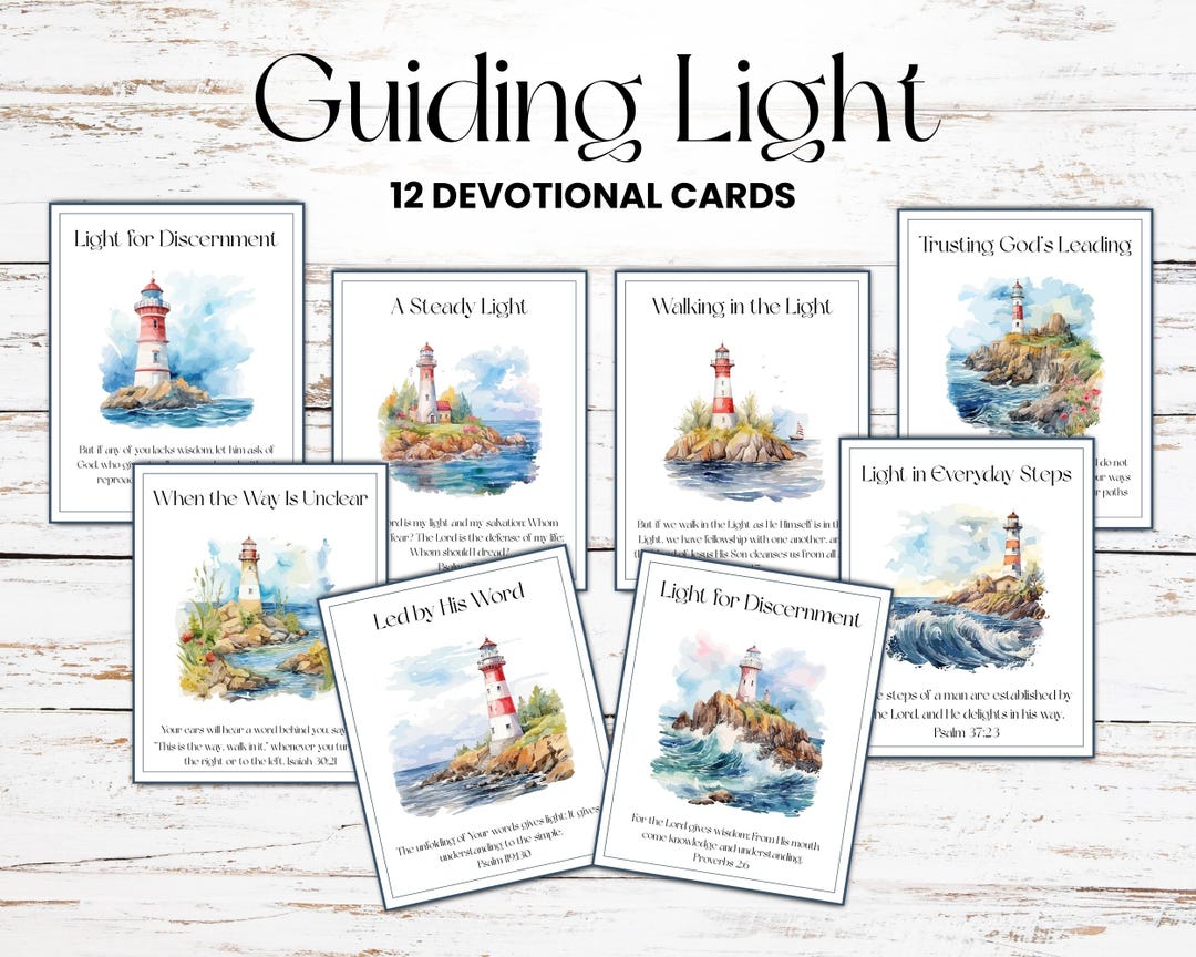Guiding Light Devotional Cards Printable | Christian Encouragement ...
